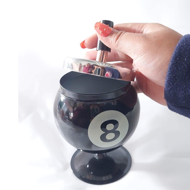 1 Pc. POOL BALL ASHTRAY BLACK / PARA SA UPOS (WM REYES BILLIARD ...