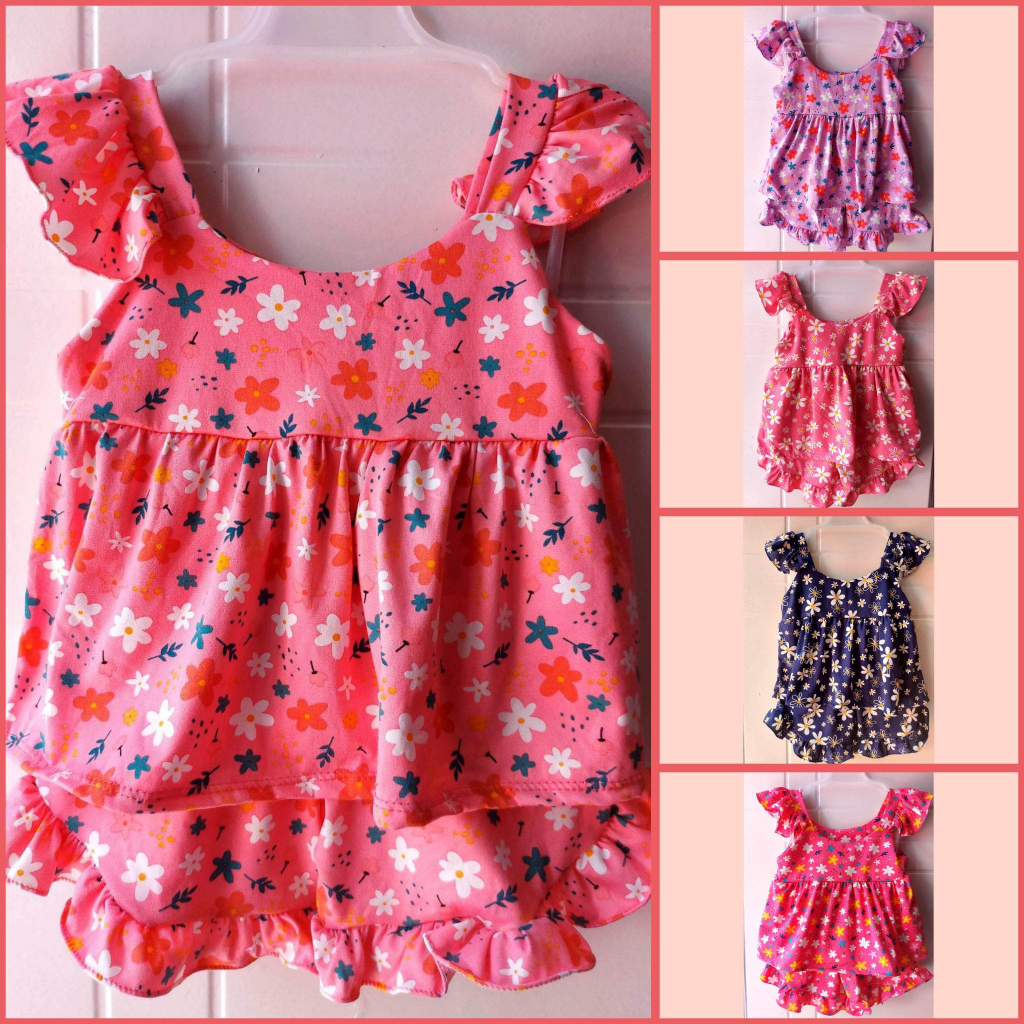 Paula Ruffles Puff Terno (2 to 4 Yrs Old) | Shopee Philippines