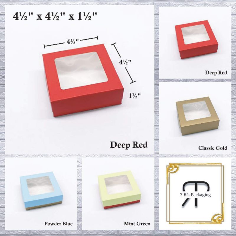 20 pcs. 4½ x 4½ x 1½ Body&Cover Square Box(for Chocolates, Cookies ...