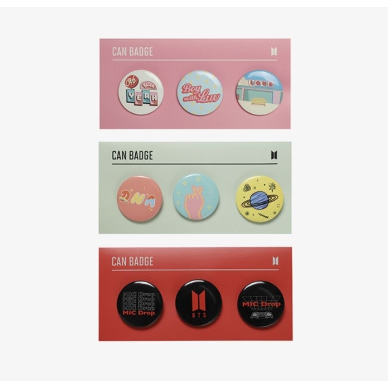 BTS Can Badge Pins Set BWL Boy with Luv DNA Mic Drop Official | Shopee ...