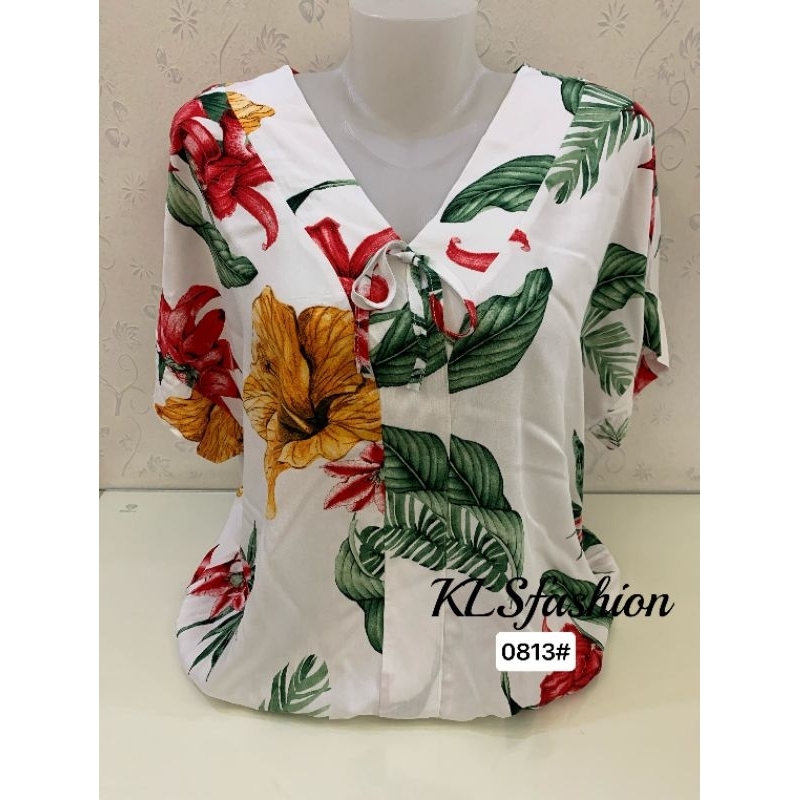 Bangkok fashion casual summer floral blouse 0813# | Shopee Philippines