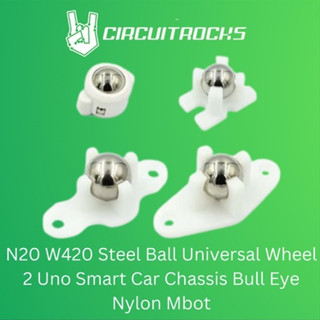 Circuitrocks N20 W420 Steel Ball Universal Wheel 2 Uno Smart Car Chassis Bull Eye Nylon Mbot ...