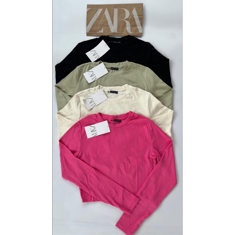 Basic longsleeves crop top ZA*RA bangla made | Shopee Philippines