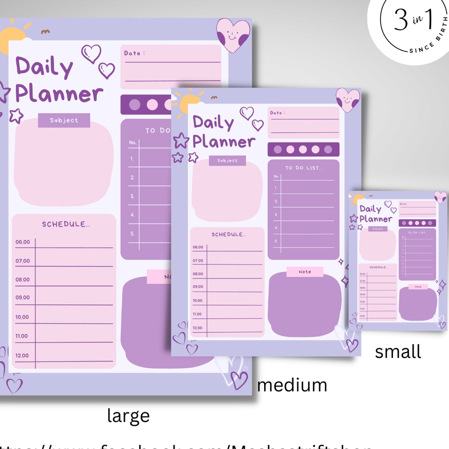 Daily Planner Majestic Purple Notepad | Shopee Philippines