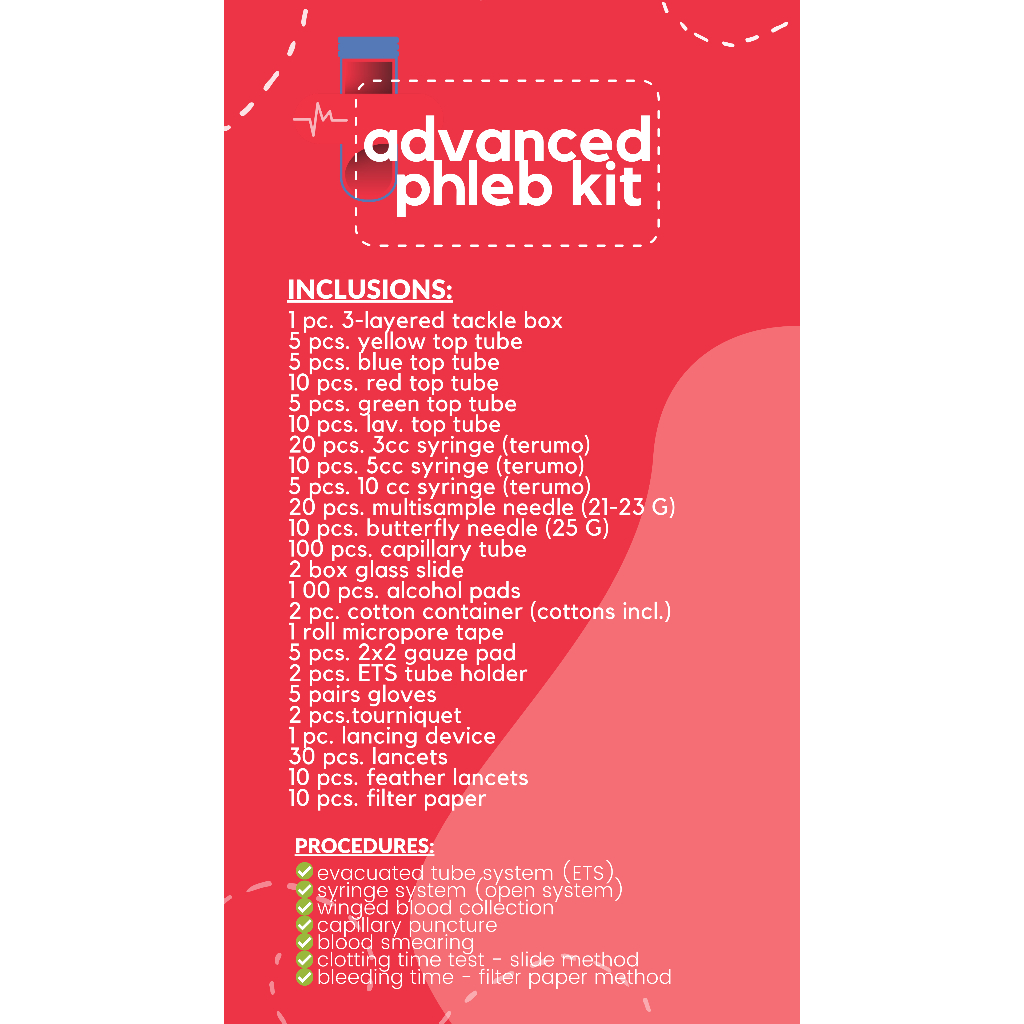 MedStudentHub Phlebotomy Kit - Starter, Standard, and Freshie Phleb Kit ...