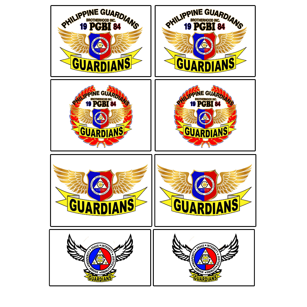 GUARDIAN GOLD DESIGN STICKERS | Shopee Philippines