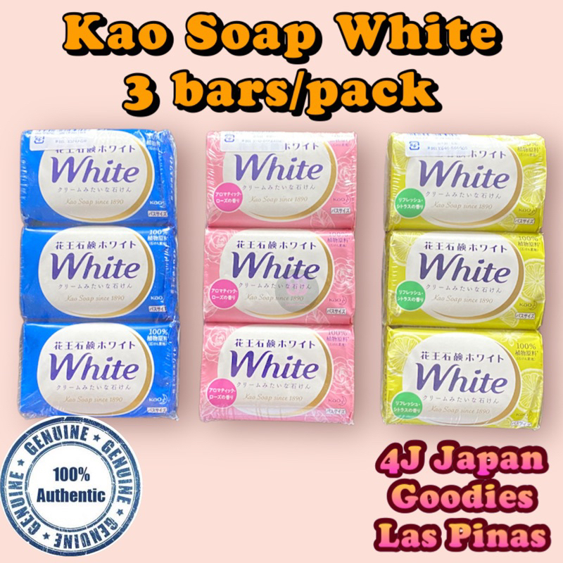 Kao White Soap from Japan 3 pcs/pack & 6 pcs/box | Shopee Philippines