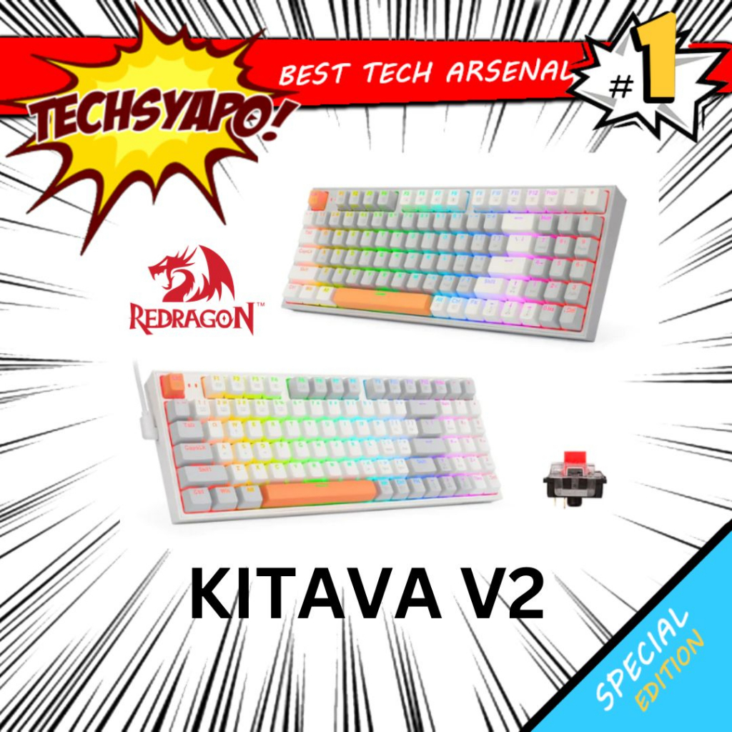 Redragon KITAVA K636 RGB V2 WGO/WOG Wired Mechanical Gaming Keyboard Red Switch | Shopee Philippines
