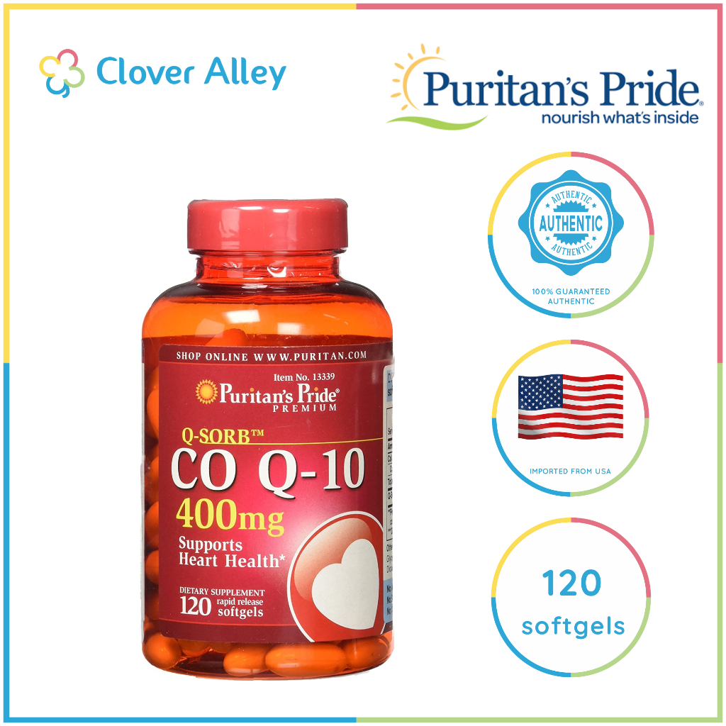 Puritans Pride Q-Sorb CoQ10, 400 Mg, 120 softgels | Shopee Philippines
