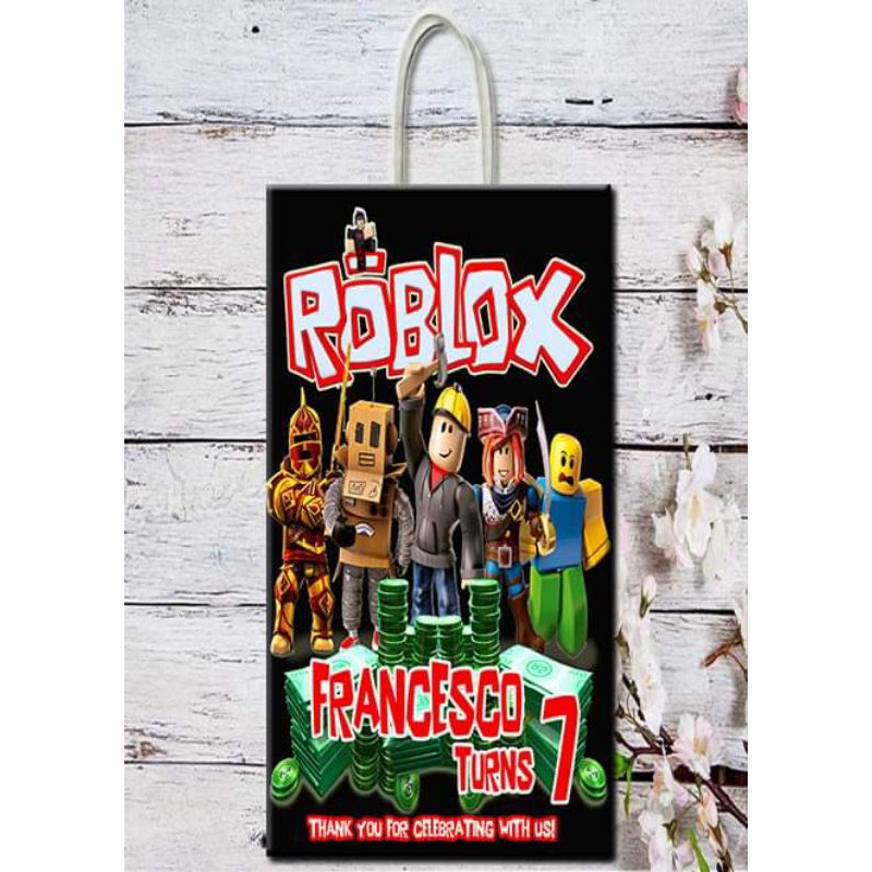 Roblox Black free Customize Lootbags/Paperbag sold per 10pcs | Shopee ...