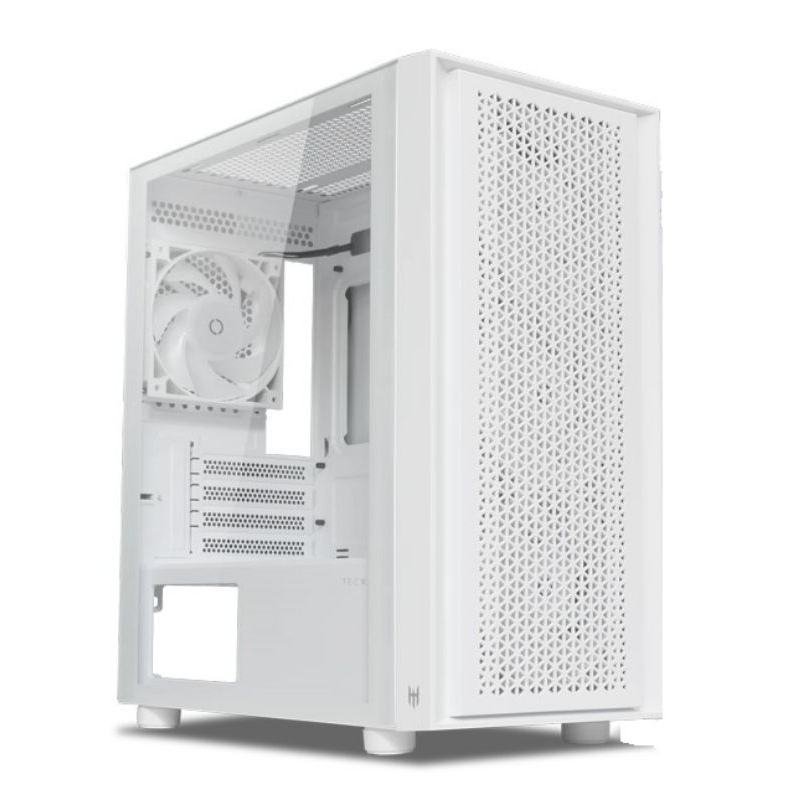 TECWARE NEO M OMNI BLACK ARGB TEMPERED GLASS W/ 4 FANS ARGB + HUB ATX ...