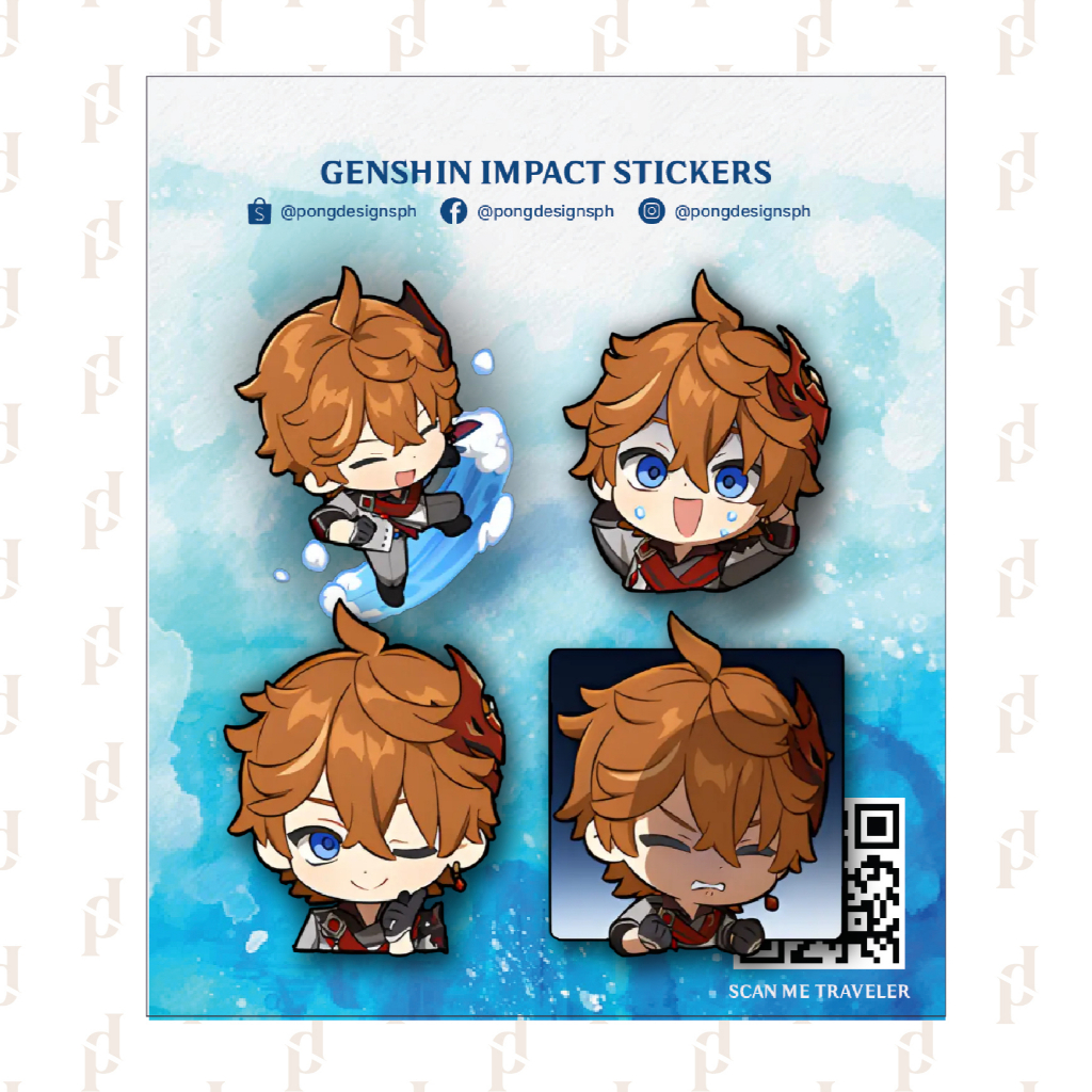 Genshin Impact Sticker - Snezhnaya Character Edition - Broken Glass ...