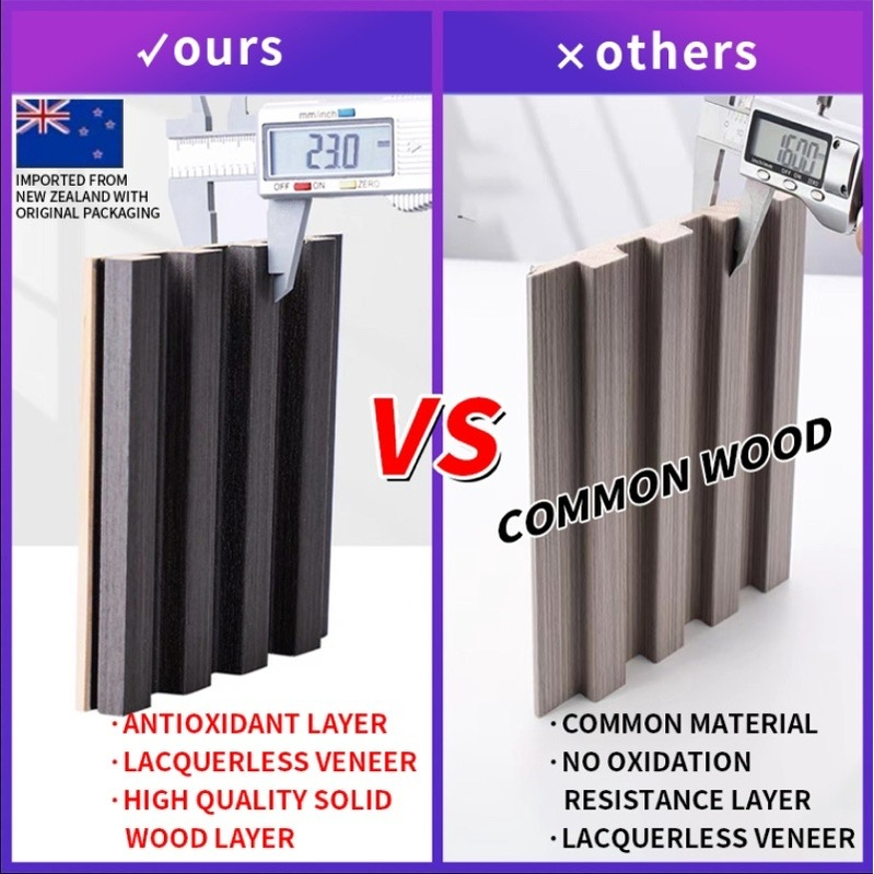 Solid Wood Wallpaper Sticker Waterproof Grille Design Ecological Board ...