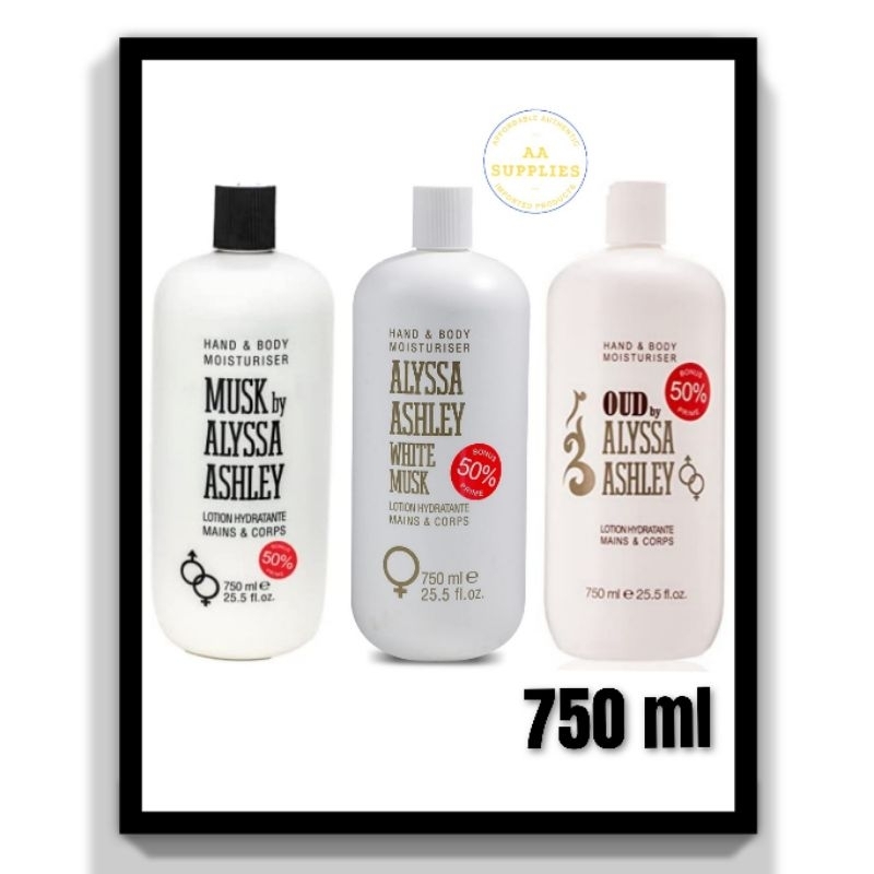 ALYSSA ASHLEY HAND & BODY MOISTURISER 750ML | Shopee Philippines