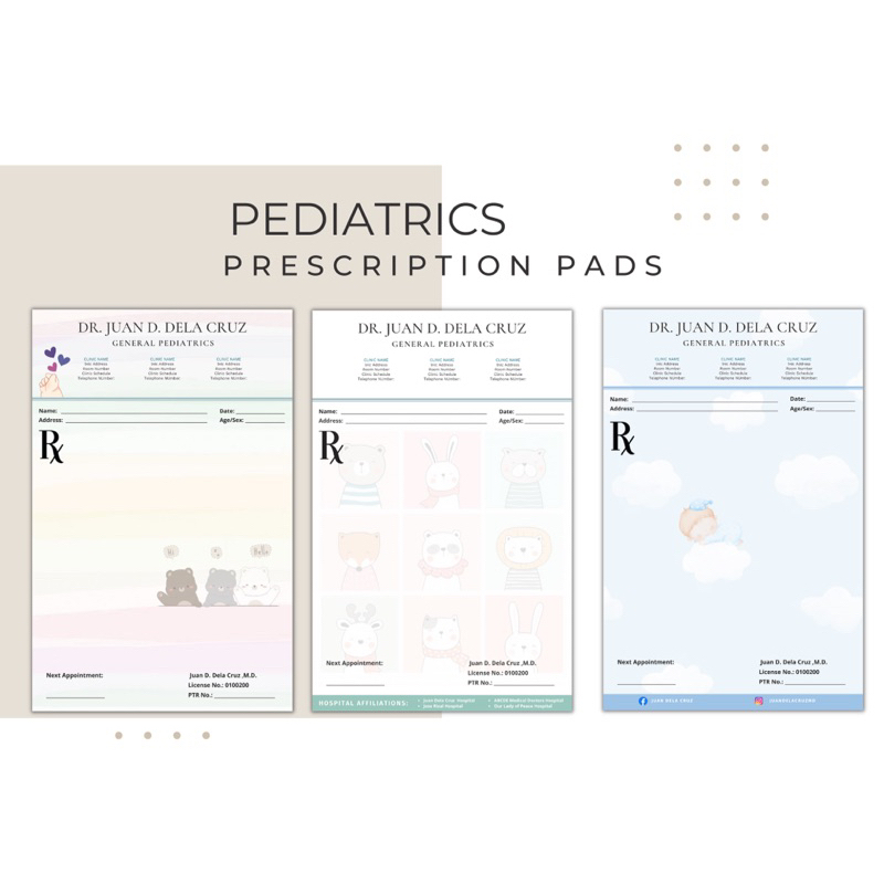 CUSTOMIZABLE RX PAD, PRESCRIPTION PAD, MEDICAL CERTIFICATES, LAB REQ ...