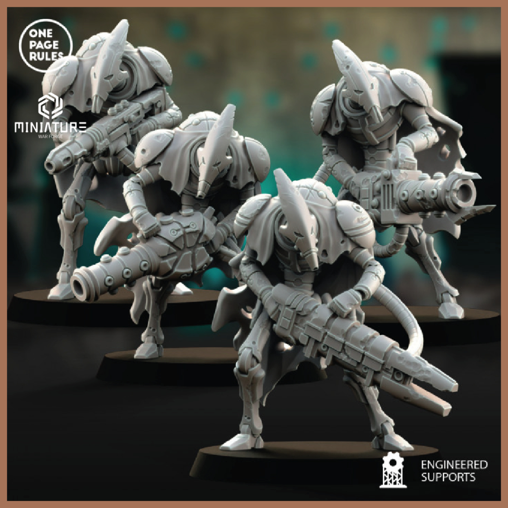 One Page Rules - Robot Legions Warriors Pack w/ free themed bases ...