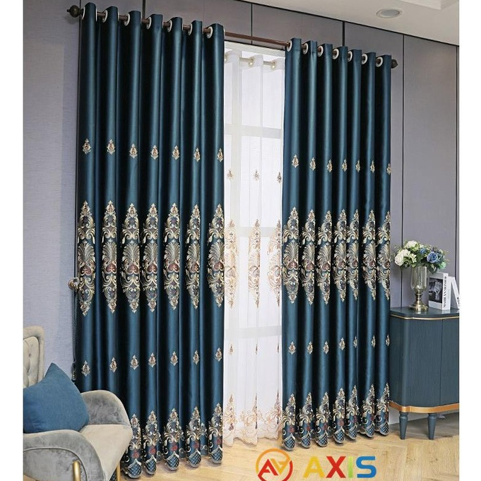 7ft Curtains for Living Room Luxury European High Shading Blackout ...