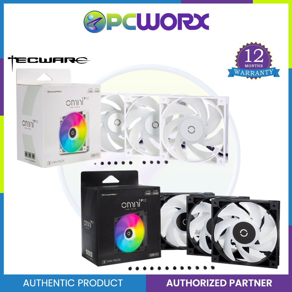 Tecware Omni P12 ARGB 3-Pack Fans (Black/White) | Shopee Philippines