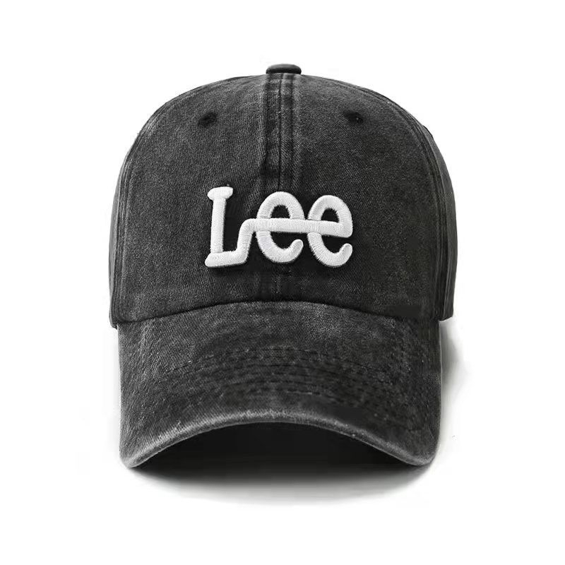 HP Caps Korean Retro Denim Wash Letter Baseball Cap Trendy Soft Top ...