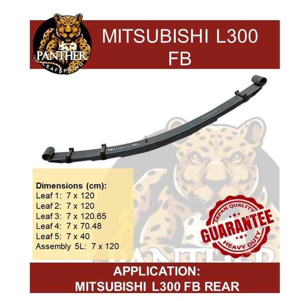Molye / Leaf Spring Assembly for Mitsubishi L300 Van FB Rear (MATIBAY ...