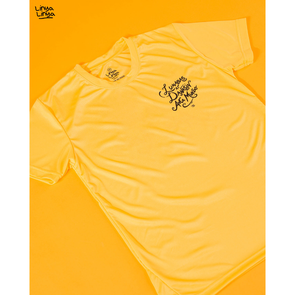 Linya-Linya Dri-fit: Lumabas at Danasin ang Mundo (Yellow) | Shopee ...