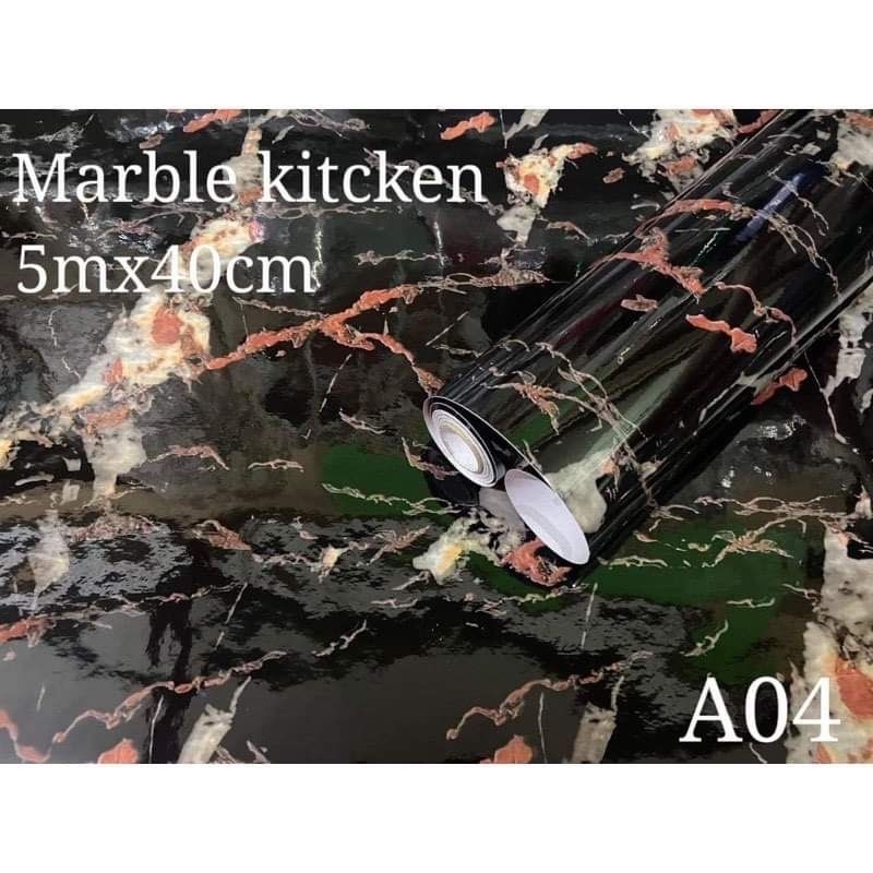 Marble Kitchen decorate Wallpaper Waterproof and Oil proof Stickers thickening Table sticker ...