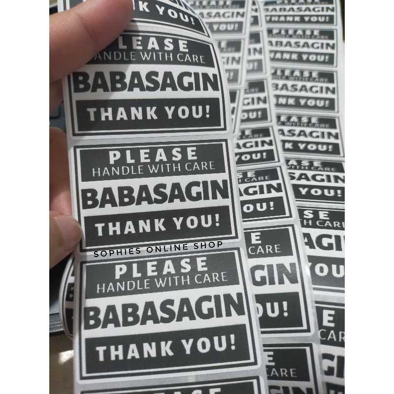 Handle With Care BABASAGIN Stickers | Shopee Philippines