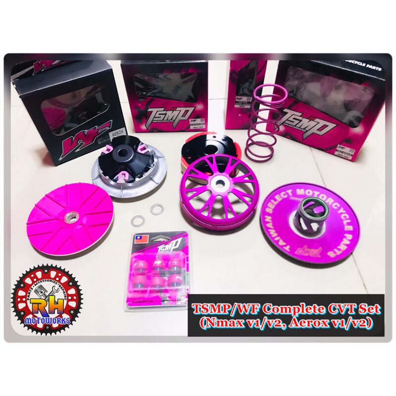 TSMP/WF Complete CVT Set for Nmax v1/v2, Aerox v1/v2 (with HALF SHEAVE ...