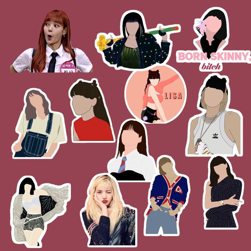 BLACKPINK Lisa Stickers | Vinyl Matte Laminated Waterproof and ...