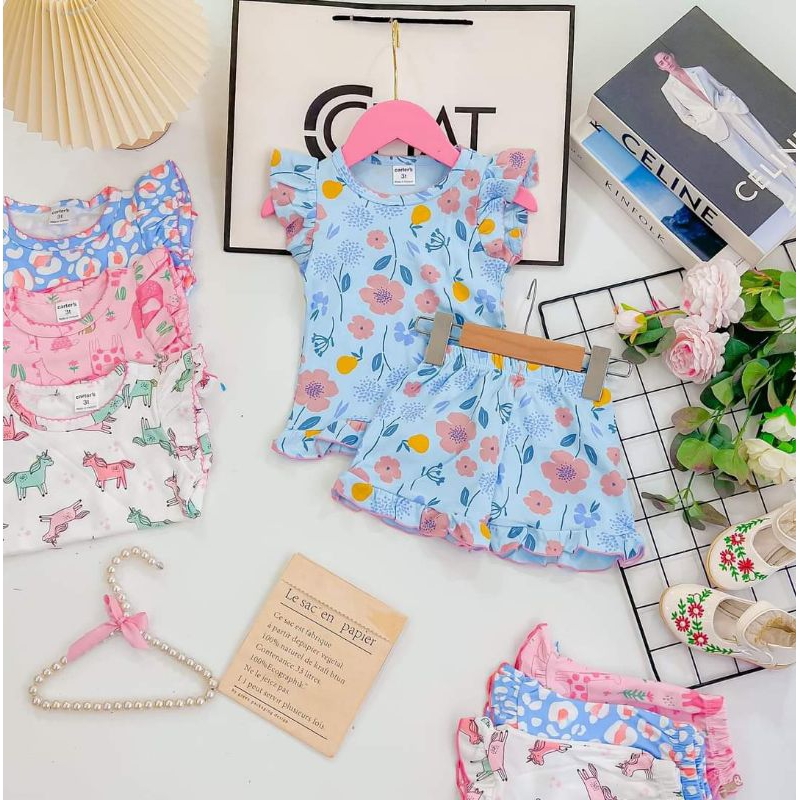 ruffles sleeveless blouse and shorts terno for baby girls 1-5 yo (album ...