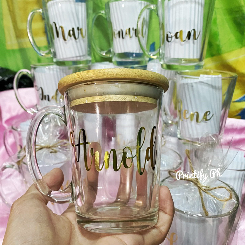 Clear Thick Mug With Personalized Name for Souvenir/Giveaway/Personal ...