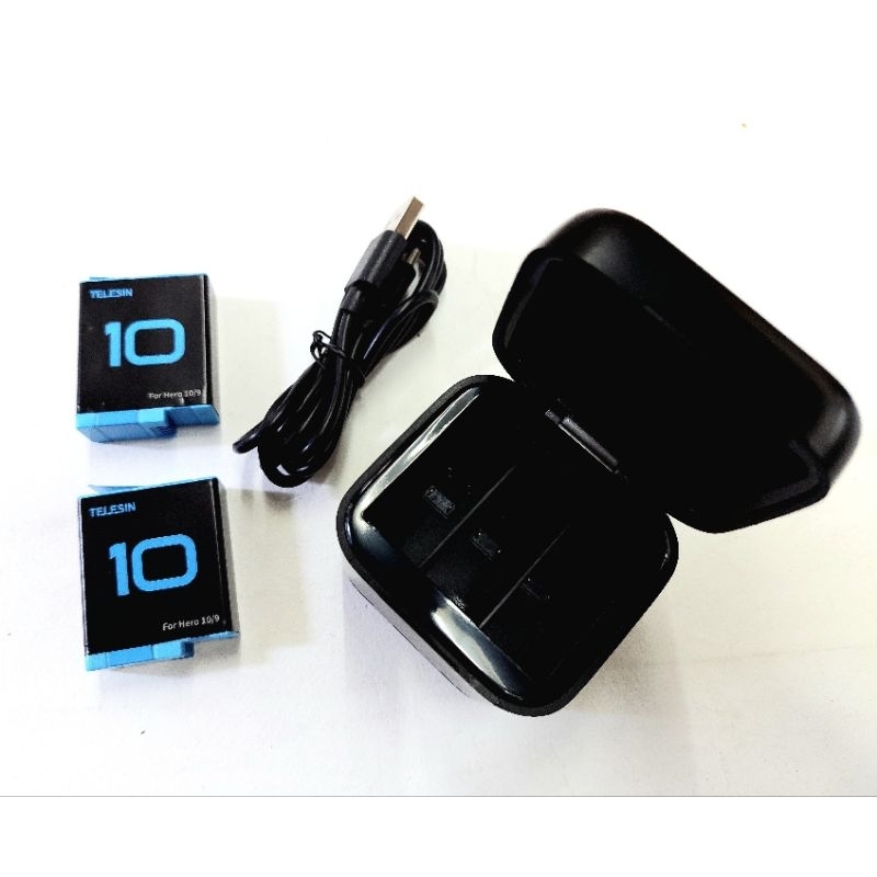 Telesin Brand Hero 9, Hero 10, & Hero 11 Battery (2) with 3 Slot ...