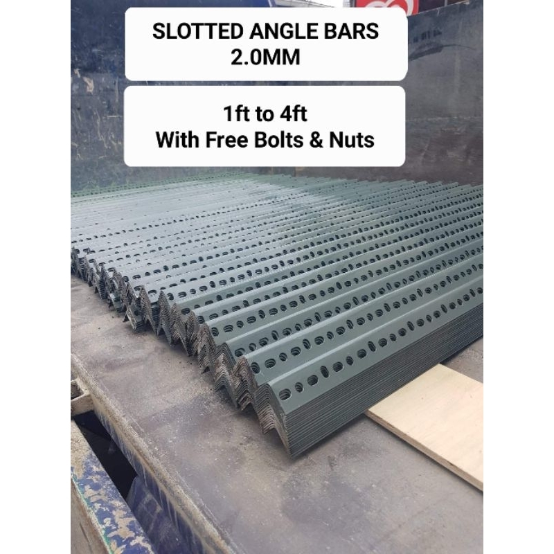 Slotted Angle Bar 1.5 x 1.5 x 1ft, 2ft & 4ft | Shopee Philippines