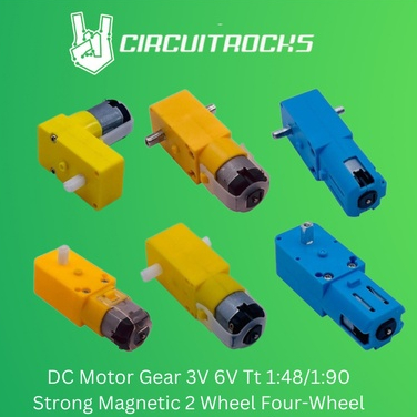 Circuitrocks DC Motor Gear 3V 6V Tt 1:48/1:90 Strong Magnetic 2 Wheel ...
