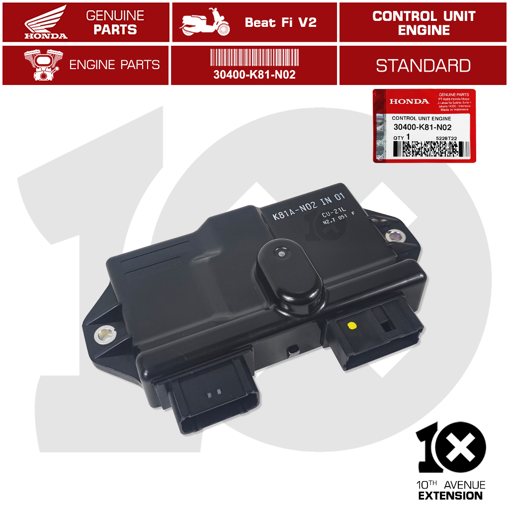 10thX Honda Genuine Control Unit Engine Part No. 30400-K81-N02 for Beat ...