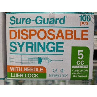 Syringe 1cc, 3cc, 5cc & 10cc - Sureguard Disposable Syringe 100 Pcs ...