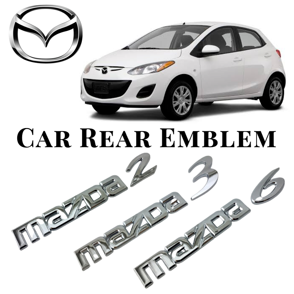 COS 1pc Mazda Car Rear Trunk Emblem Badge Sticker Decal (GOOD QUALITY ...