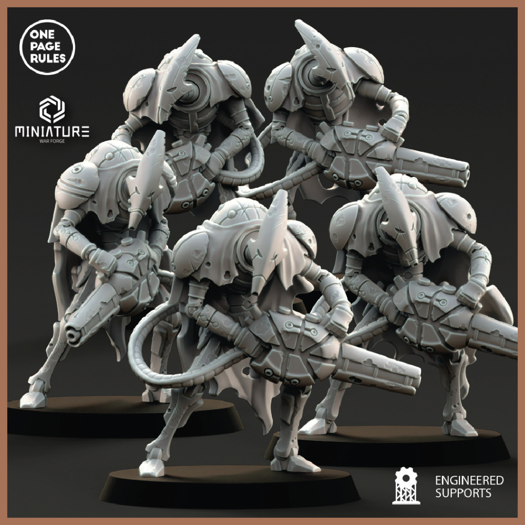 One Page Rules - Robot Legions Warriors Pack w/ free themed bases ...