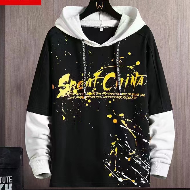 CY Print Unisex hooded Fashion Not zipper Jacket makapal tela 8862 ...