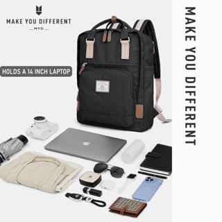 MYD school bag 15 inch laptop backpack large capacity doughnut backpack ...