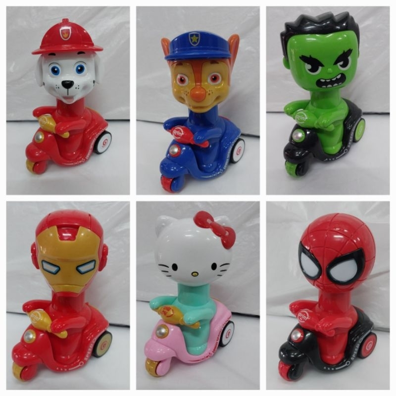 Hello kitty/Paw patrol/Avengers moving toy (12cm height) | Shopee ...