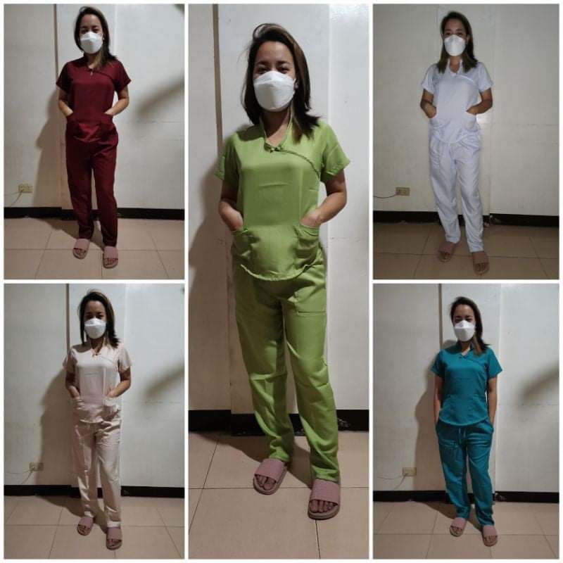 Chinese Collar Plain Scrubsuit (Pitch Twill) | Shopee Philippines