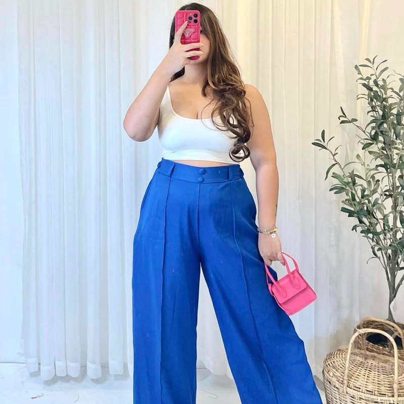 SARA Premium Trouser Highwaisted Pants (PLUS SIZE) | Shopee Philippines