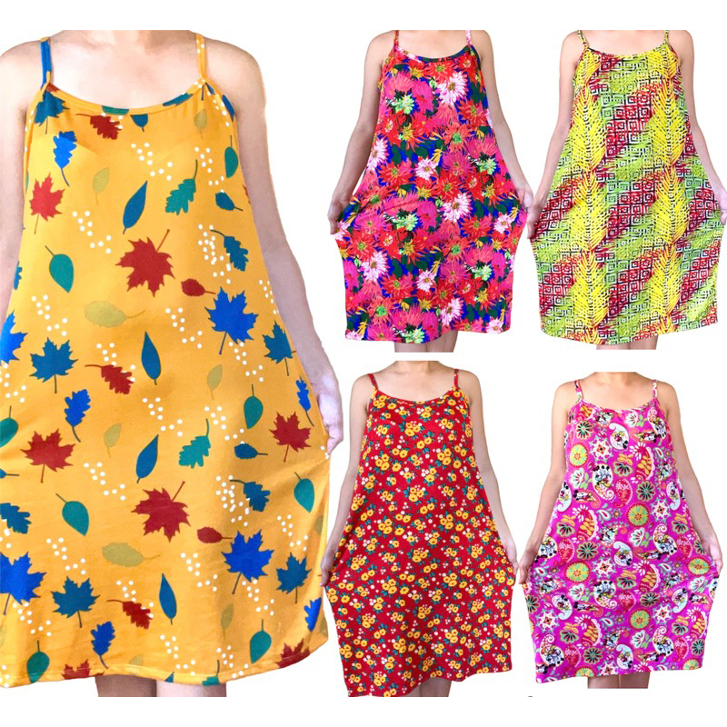 (ST26) 2XL SPAGHETTI Dress | PLUS SIZE Daster | DUSTER PAMBAHAY for ...