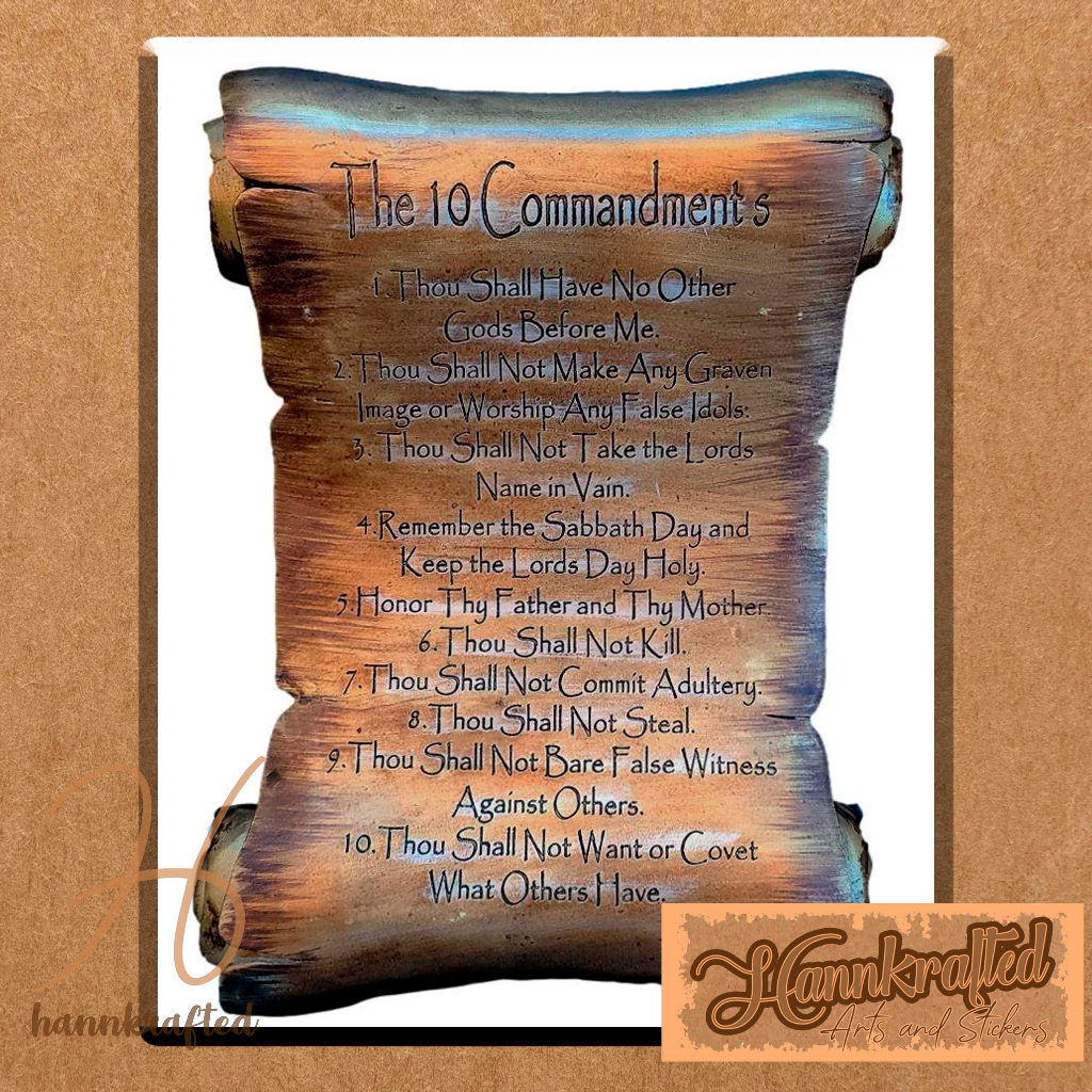 10 Commandments Poster Decoration Sintra Board/Waterproof Sticker ...