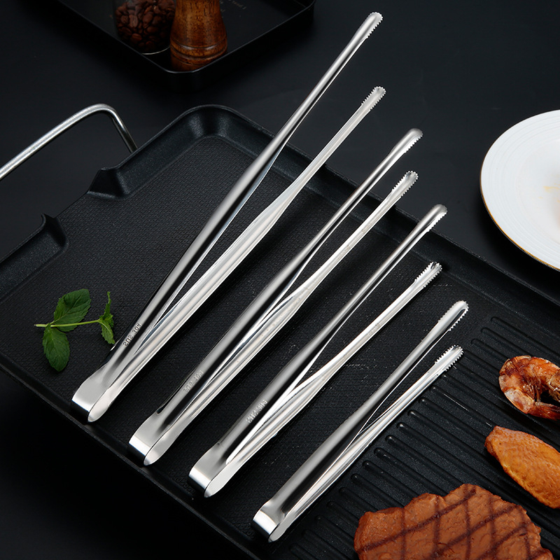 Japanese 304 stainless steel barbecue tongs food tongs multi-function ...