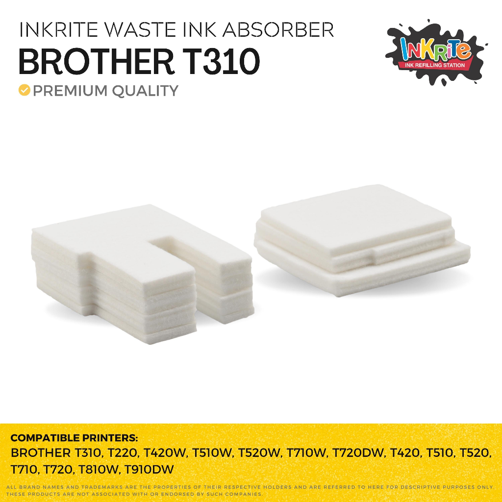 Inkrite Waste Ink Tank Sponge Pad for Brother T310 T220 T420W T510W ...