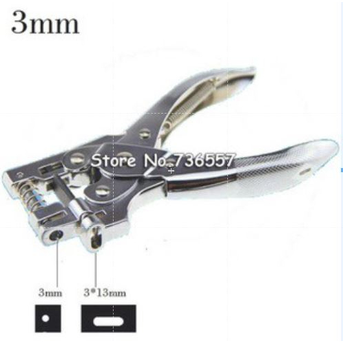 2in1 ID Puncher (Rectangular/Circular) 3mm/5mm Hole Handheld Metal Body ...