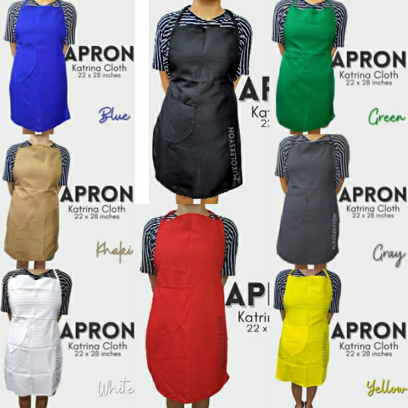 Apron Washable Cloth Apron Assorted Color | Shopee Philippines