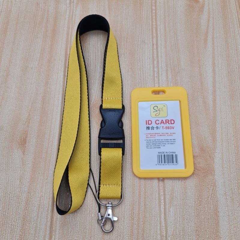 Plain strap with id case set / id lace / lanyard / id holder | Shopee ...